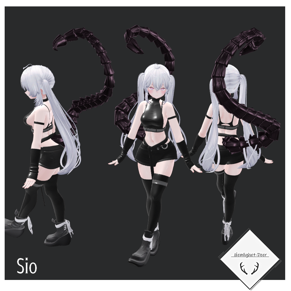 [VRChat] Scorpion Tail (対応: 5アバター)【3Dモデル】 - Hemlighet-Deer - BOOTH