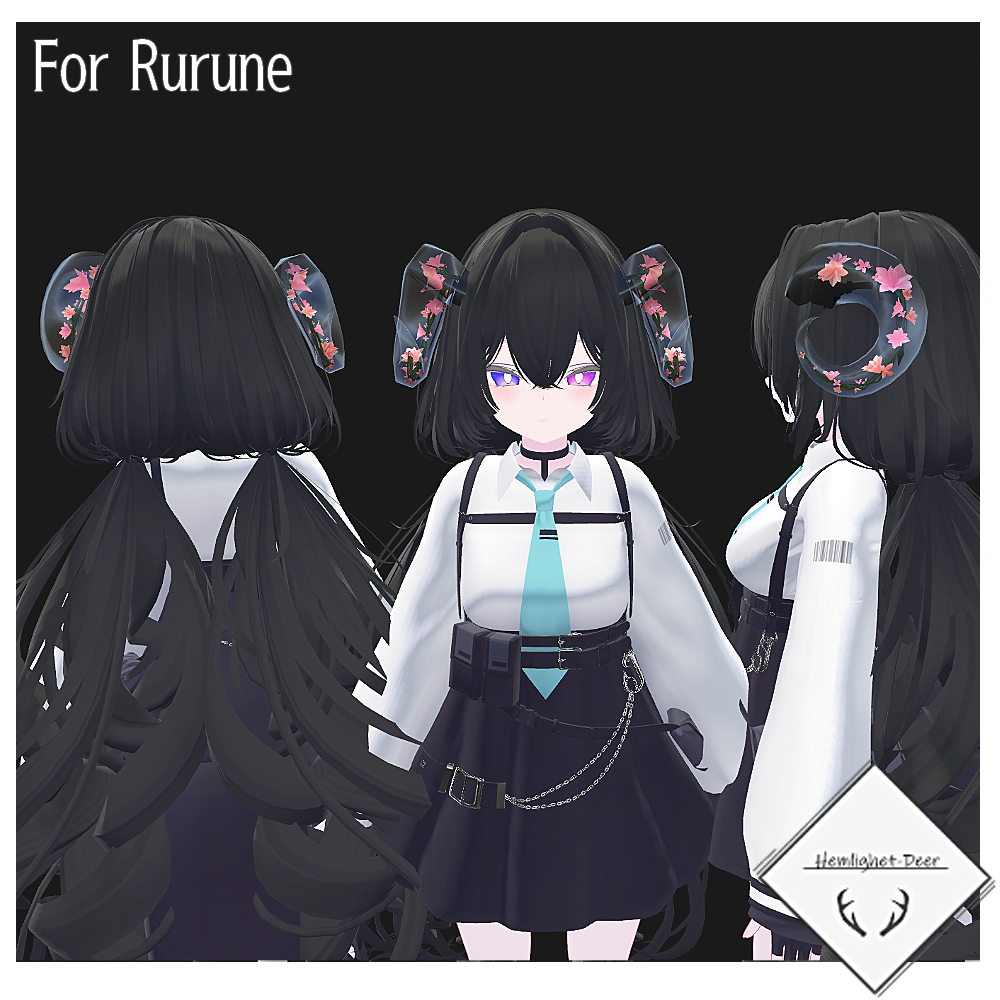 [VRChat] Horn.glass/ ツノ (対応: 4アバター)【3Dモデル】 - Hemlighet-Deer - BOOTH