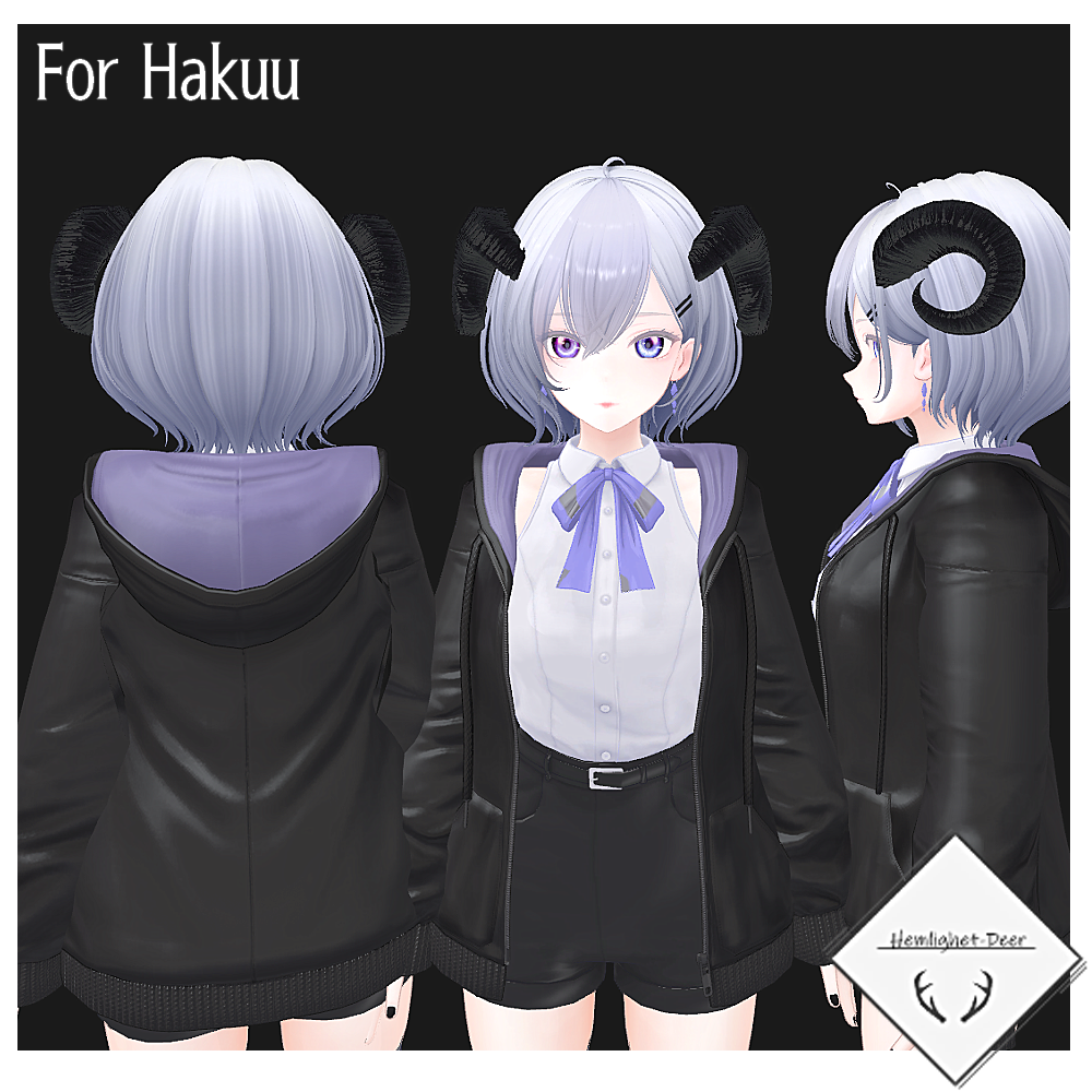 [VRChat] Horn.glass/ ツノ (対応: 4アバター)【3Dモデル】 - Hemlighet-Deer - BOOTH