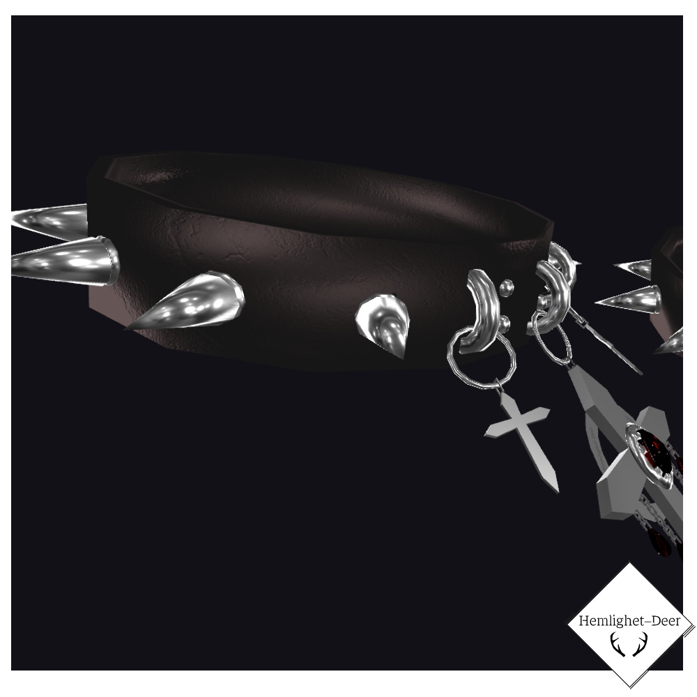 [VRChat] Collar Spik(Choker) 【3Dモデル】 - Hemlighet-Deer - BOOTH