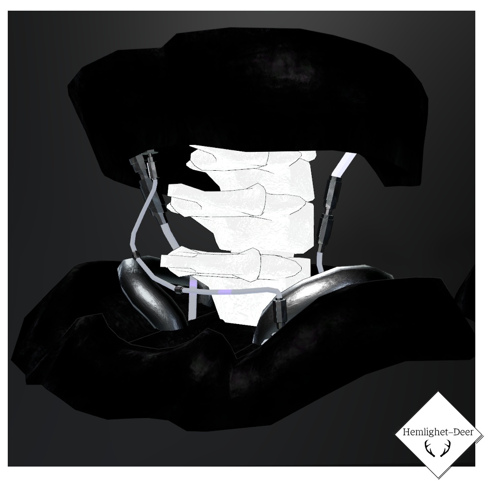 [VRChat] Skeleton.Spine (腹部装飾品)【3Dモデル】 - Hemlighet-Deer - BOOTH
