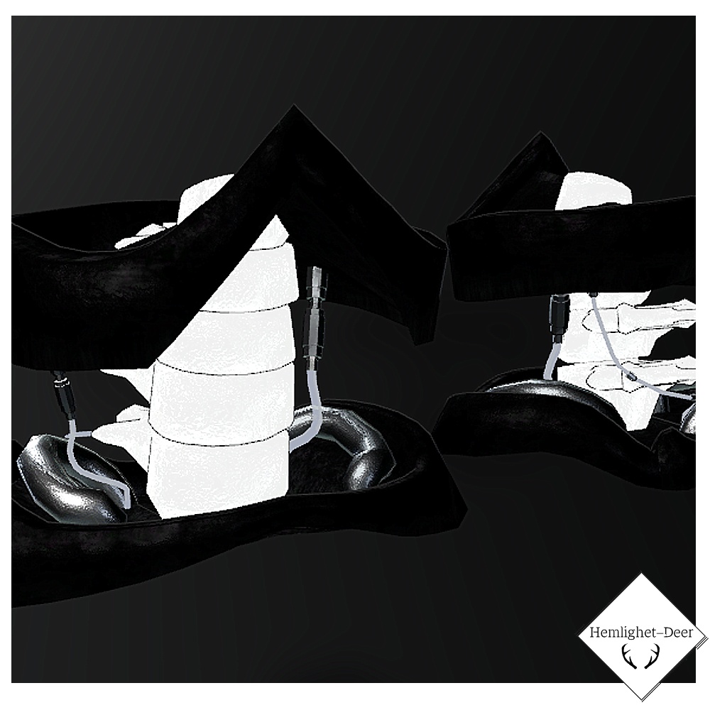 [VRChat] Skeleton.Spine (腹部装飾品)【3Dモデル】 - Hemlighet-Deer - BOOTH