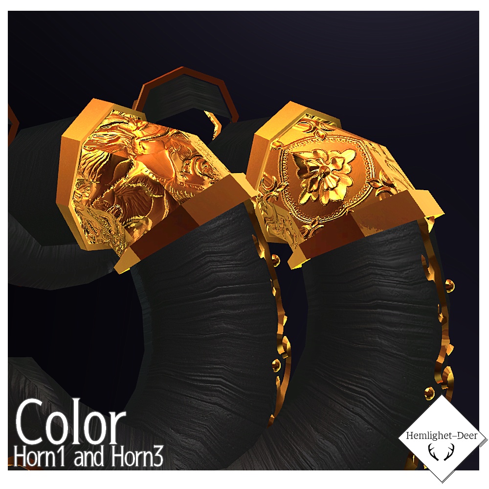 [VRChat]忘却の角 (6色/HEAD Accessory)【3Dモデル】 - Hemlighet-Deer - BOOTH