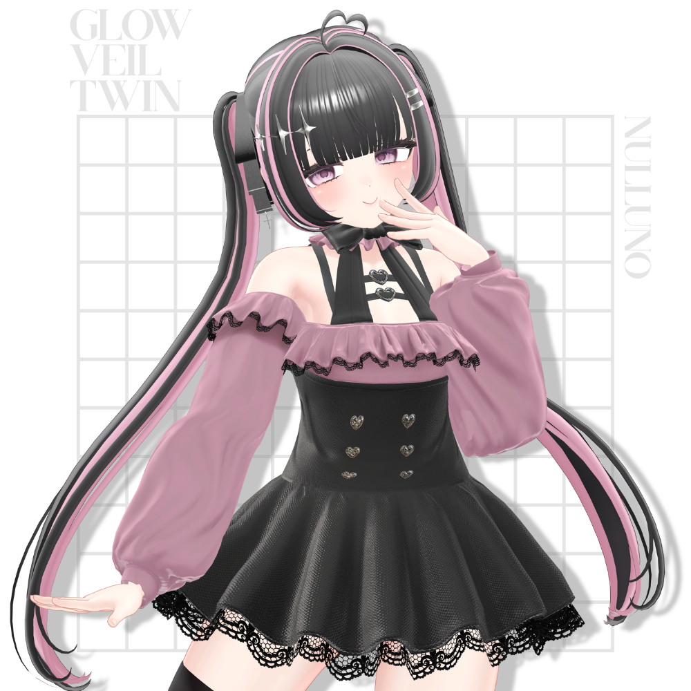 【14 Avatar】˙⋆ Glow veil twin ⋆˙ - Nulluno - BOOTH