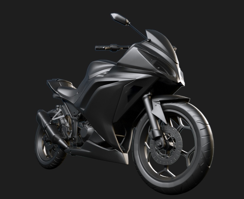 バイク ninja 300 3dモデル motor bike - CGI - BOOTH