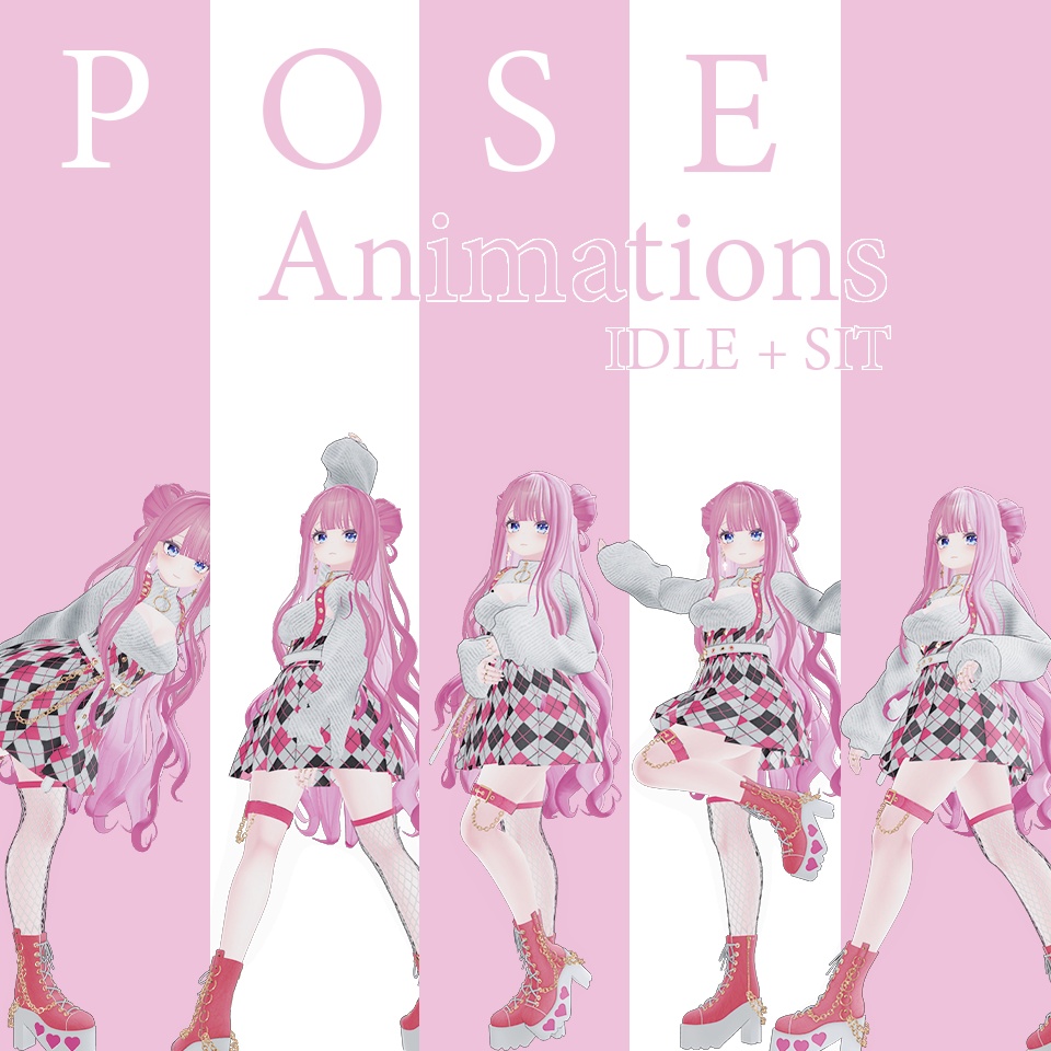 Pose Animations [ Idle + Sit ] - SOShop - BOOTH