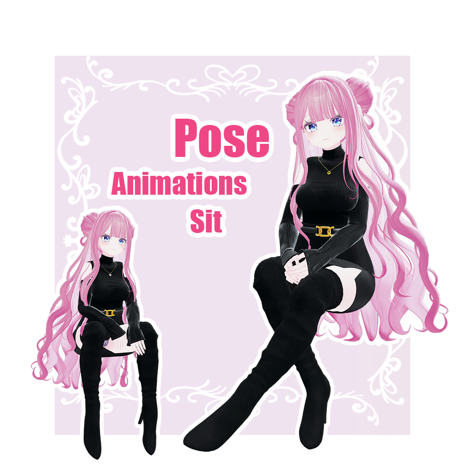 Pose Animations [ Idle + Sit ] - SOShop - BOOTH