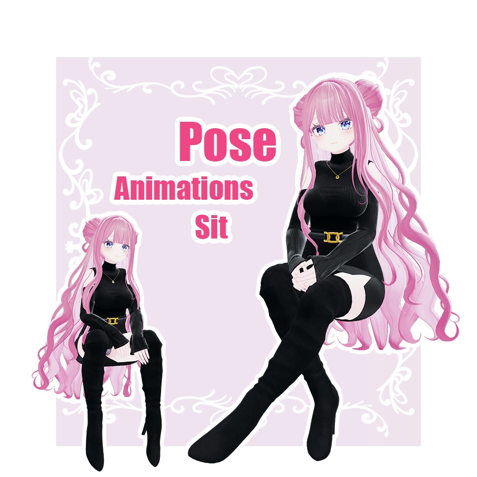 Pose Animations [ Idle + Sit ] - SOShop - BOOTH