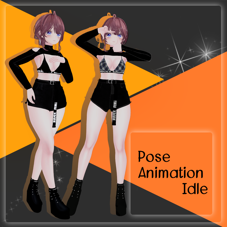Pose Animations [ Idle + Sit ] - SOShop - BOOTH